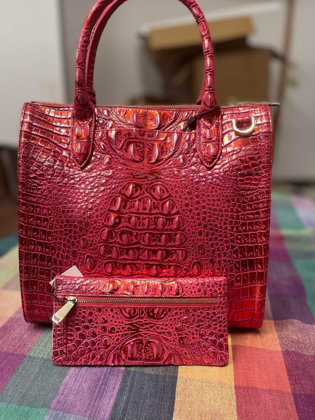 Brahmin Caroline Red Dragon and matching Ady wallet | eBay