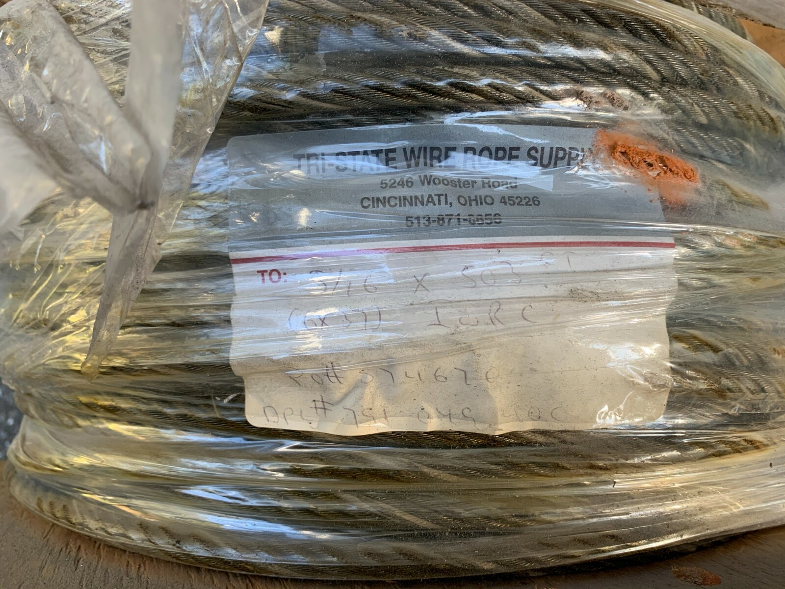 5/16" 6x37 Wire Rope Cable 503-feet NEW | eBay