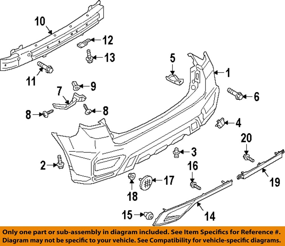MITSUBISHI OEM Rear Bumper-Impact Reinforcement Bar Rebar 6410C020 | eBay