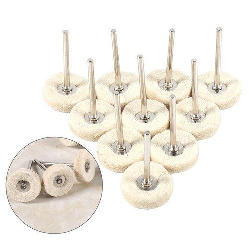 10Pcs Wool Felt Polishing Buffing Wheel Polisher Disc Pad Rotary Tool ...