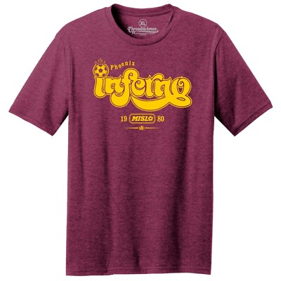 Phoenix Inferno 1980 Logo MISL Soccer TRI-BLEND Classic Cut Tee Shirt ...