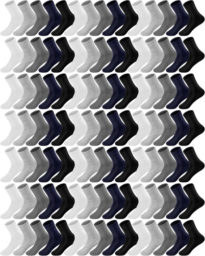 120 Pairs Men'S Socks Bulk Casual Sports Athletic Crew Socks for ...