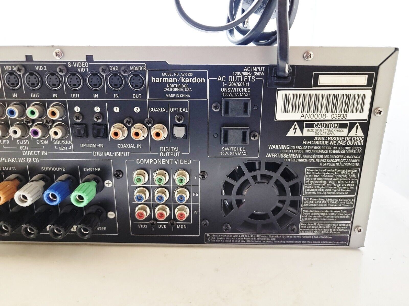 Harman+Kardon+AVR+330+5.1+Channel+275+Watt+Receiver for sale online | eBay