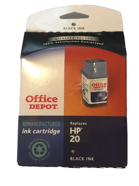 Office DEPOT HP 20 Ink Cartridge Remanufactured Unopened Black for sale ...