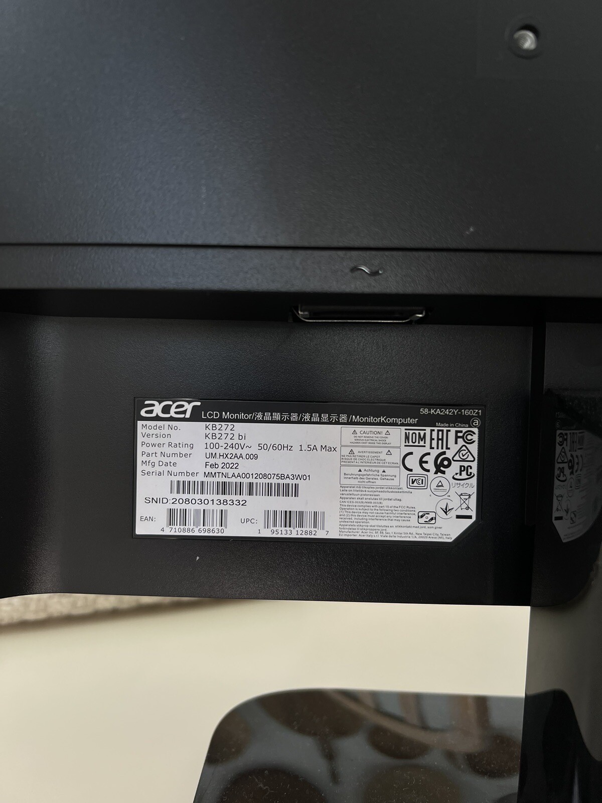 Acer AOPEN 27CV1Y (UM.HC1AA.H01) 27'' 1080p Full HD VA LED Monitor for ...