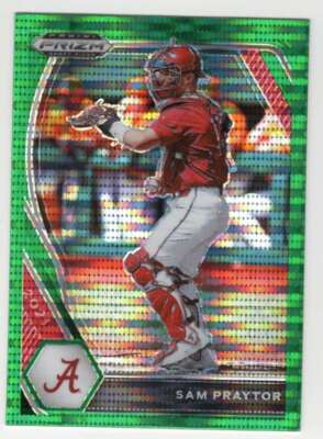 SAM PRAYTOR RC 2021 Panini Prizm Draft Picks Green Pulsar #179 ROOKIE M ...