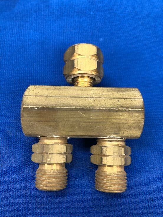 Western Enterprise Manifold Tee Block Brass tee Low Pressure CGA 023 | eBay