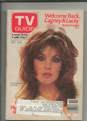 ORIGINAL Vintage March 17, 1984 TV Guide Magazine Priscilla Presley ...