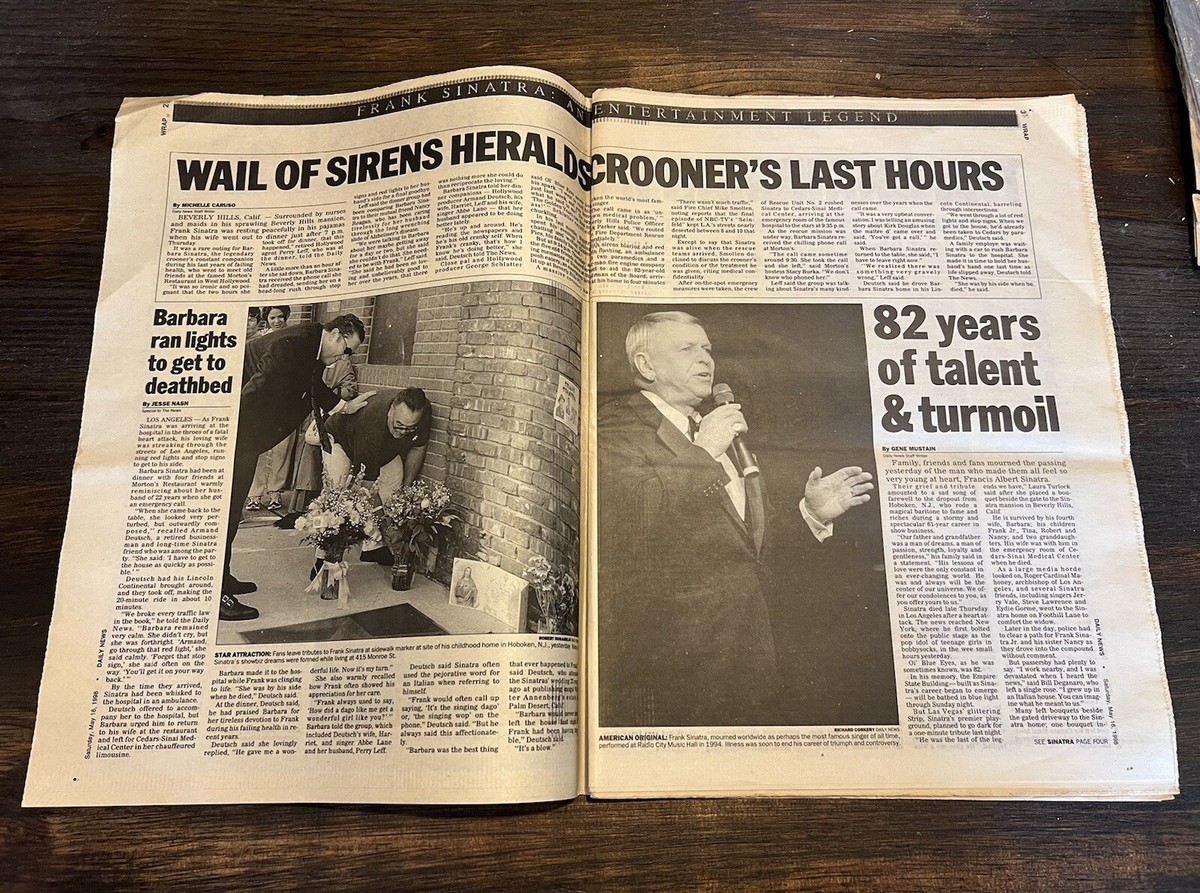 Frank Sinatra Death Photo Frank Sinatra Jr. Dead: Singer Dies At 72