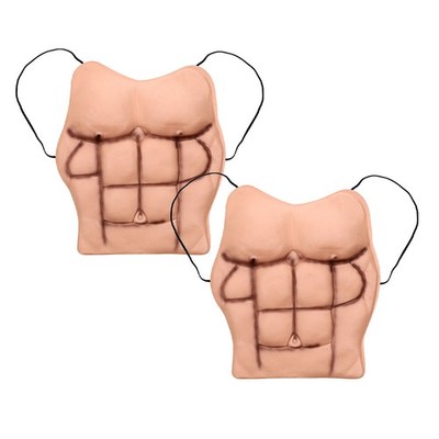 2pcs Fake Muscle Chest Belly Realistic Costume Prop for Men Cosplay ...