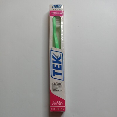 Vintage Tek Professional Green Toothbrush 1991 Adult Firm Full Head | eBay