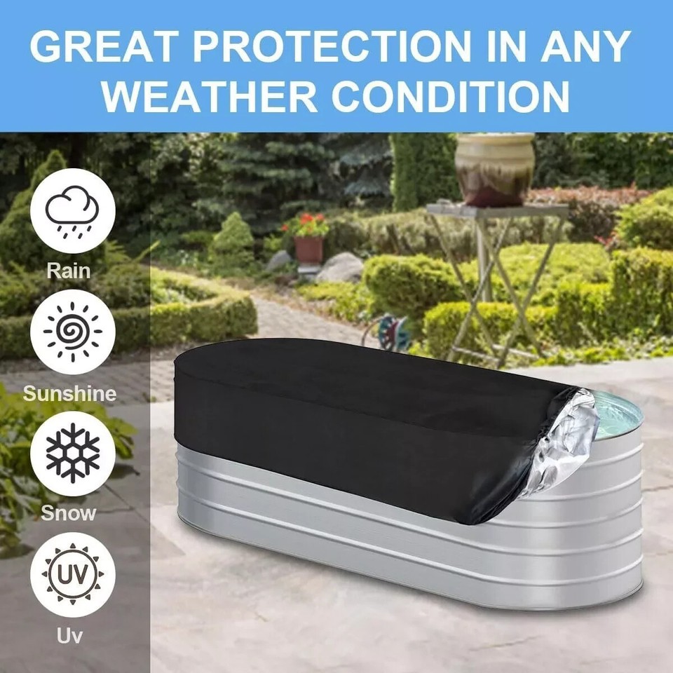 4Ft Fits 2 X 2 X 4 Ft Stock Tank Oval Galvanized Tank Waterproof Horse ...