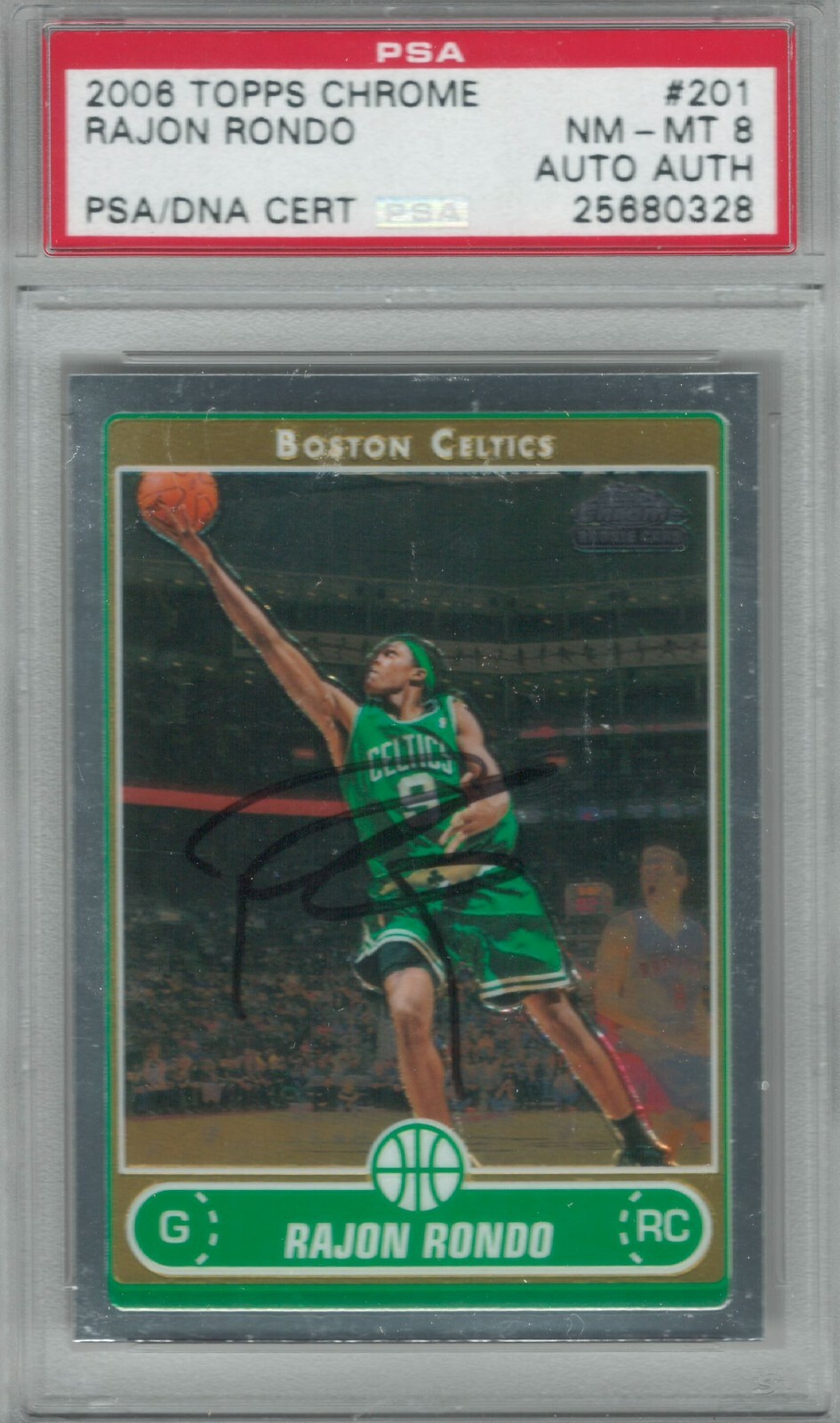 2006 Topps Chrome Rajon Rondo #201 RC Rookie Signed Auto PSA DNA | eBay