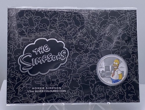 2020 Perth Mint The Simpsons Homer Simpson 1/2 oz Silver Colored Coin ...