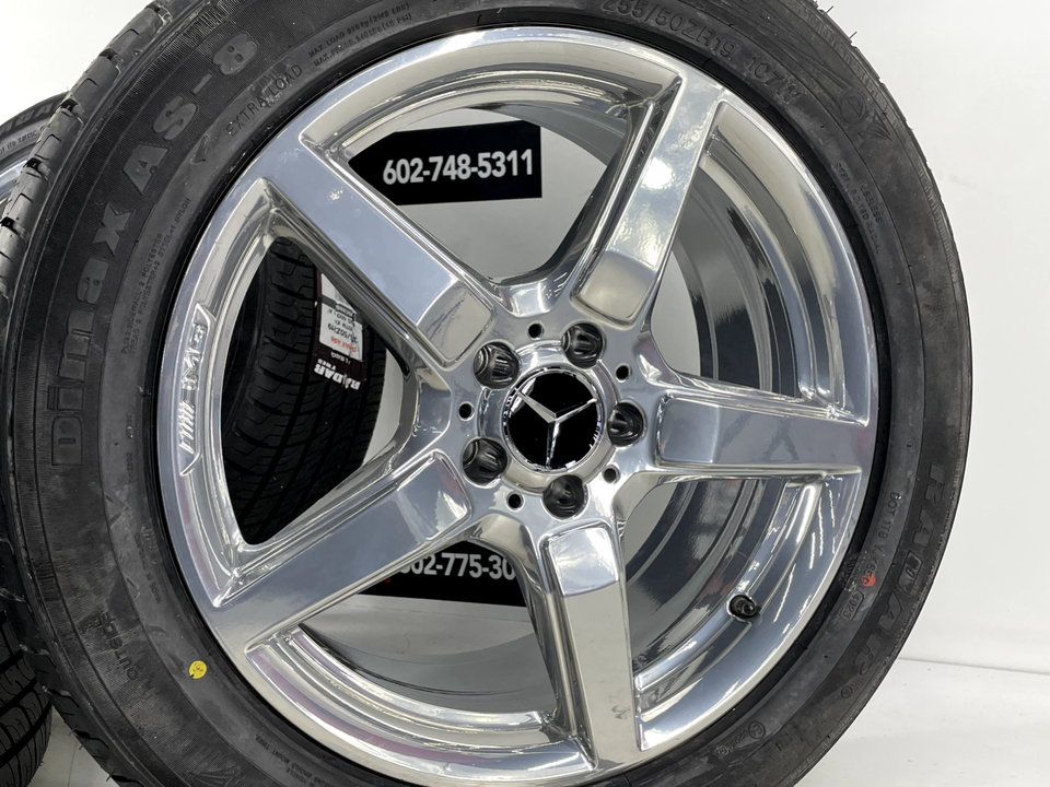 19' OEM MERCEDES WHEELS/RIMS CHROME FINISH SET OF 4 5X112MM #IS | eBay
