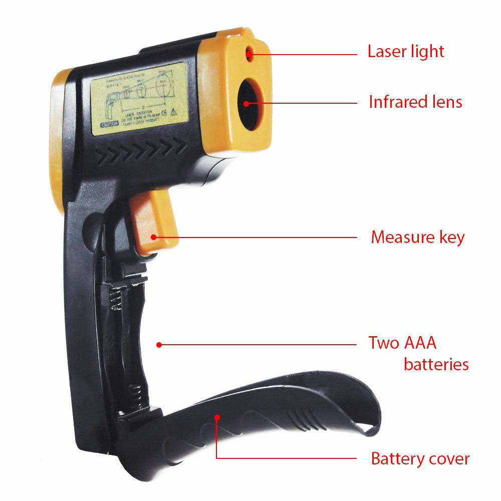 LSP Temperature Temp Meter Gun Non-Contact Digital Laser Thermometer ...
