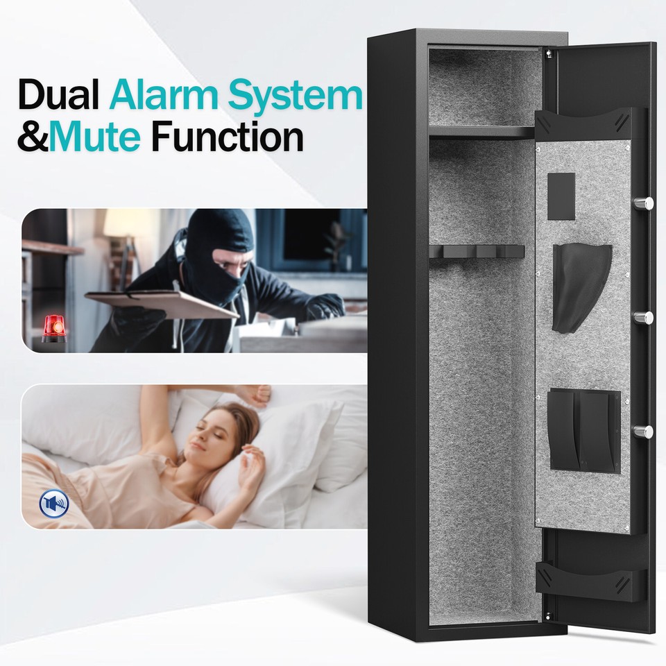 3-4 Rifle Gun Safe Heavy-Duty Deeper Gun Safe for Home Rifle Pistols ...