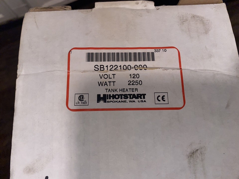 New Kim Hotstart Coolant Tank/Block Heater SB122100-000 120VAC 2250W ...
