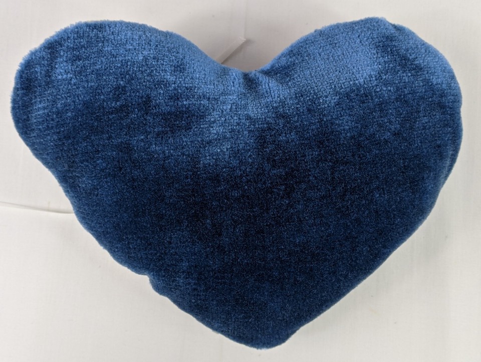 Small Blue Heart Plush Lace Buttons Fabric Stuffed Valentine Homemade ...