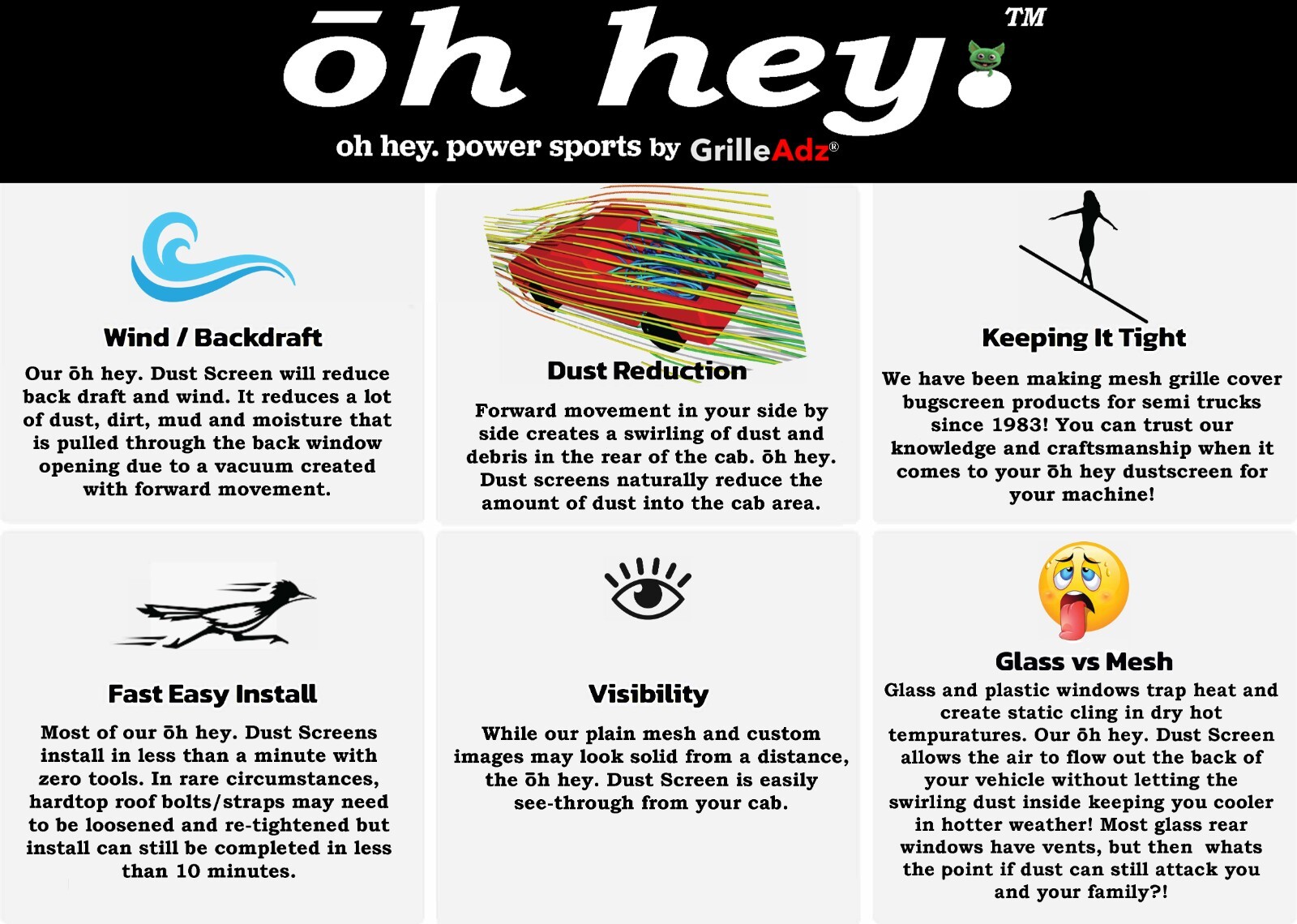 Yamaha YXZ UTV Plain/Solid Color Rear Dust Screen & UV protection | eBay