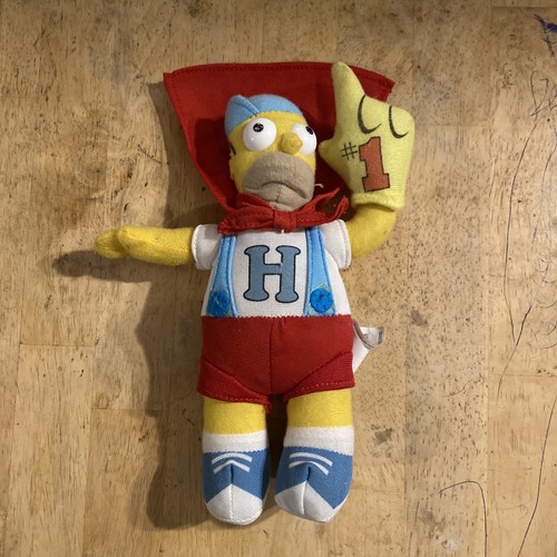 2006 Homer Simpson 9-Inch Super Hero Fan Plush Foam Finger & Cape (Has ...