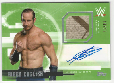 Aiden English 2017 Topps WWE Undisputed Autograph Card Shirt Relic Auto ...