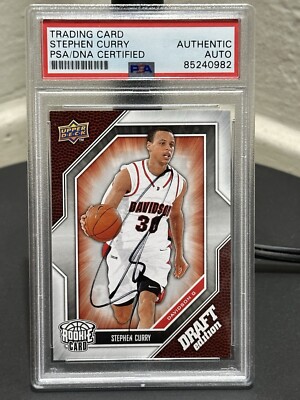 2009-10 Stephen Curry Upper Deck Draft Edition AUTO ROOKIE RC #34 PSA DNA Cert! | eBay