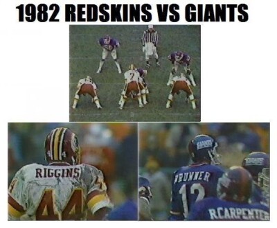 1982 Washington Redskins vs New York Giants DVD Mark Moseley FG | eBay