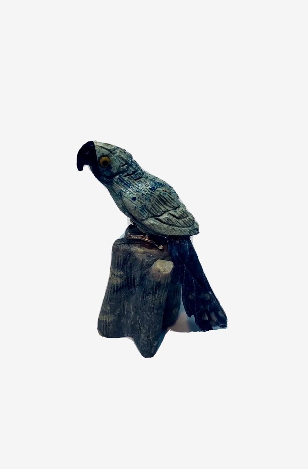 Peruvian Hand Carved Gemstone Bird on Gemstone Stand | eBay