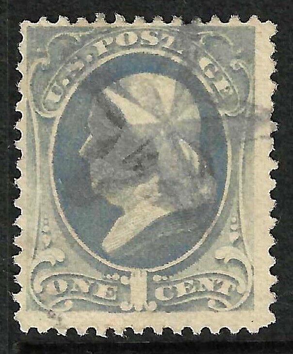 Sc #206 SOTN SHADED STAR Fancy Cancel 1 Cent FRANKLIN Banknote 1883 US ...