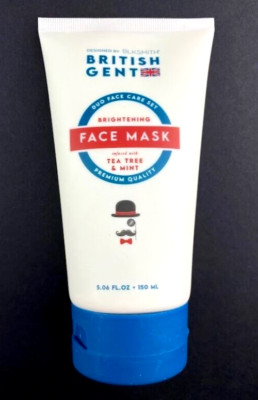British Gent Mens Face Mask 5.06 fl oz Tea Tree Mint BLKSMITH • NEW | eBay