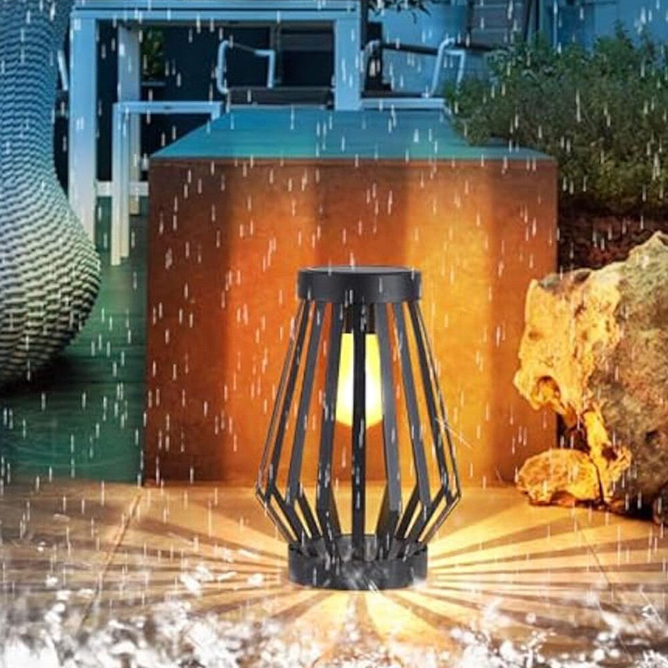 Solar Table Lamp,Base with LED Bulb Solar Lights Replacement for ...