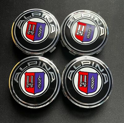SET OF 4 Wheel Center Caps of Emblem/Badge for BMW Alpina Hubcaps 68MM ...