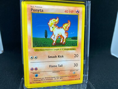 Pokemon SHADOWLESS BASE SET PONYTA 60/102 RARE 1995 NM! | eBay