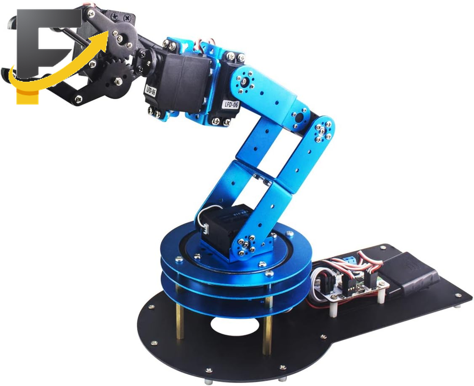 Robotic Arm Kit 6DOF Programming Robot Arm with 5 Servo Handle ...