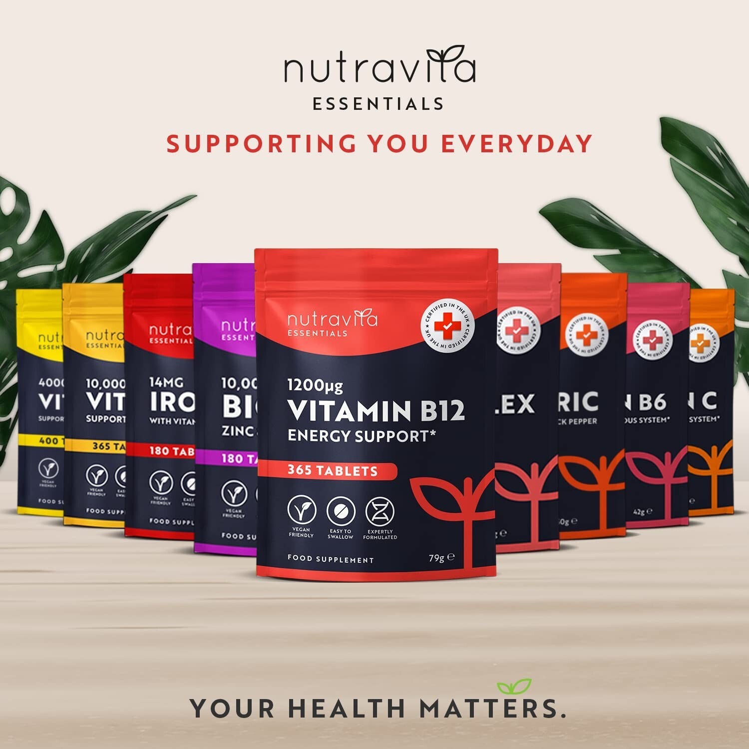 Vitamin B12 1200mcg x 365 Vegan Tablets (Essential Range by Nutravita) | eBay.de