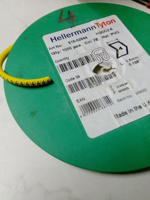 HellermannTyton Kennzeichnungstülle HG2-5-4-PVC-YE-M4 gelb 515-02644 ...