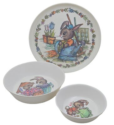 Oneida Vintage Peter Rabbit Children's Nursery Rhyme Dinnerware Set Set ...