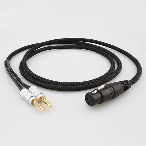 XLR Female 3pin to 4mm Banana Male Audio Video Cable DAC Speaker ...