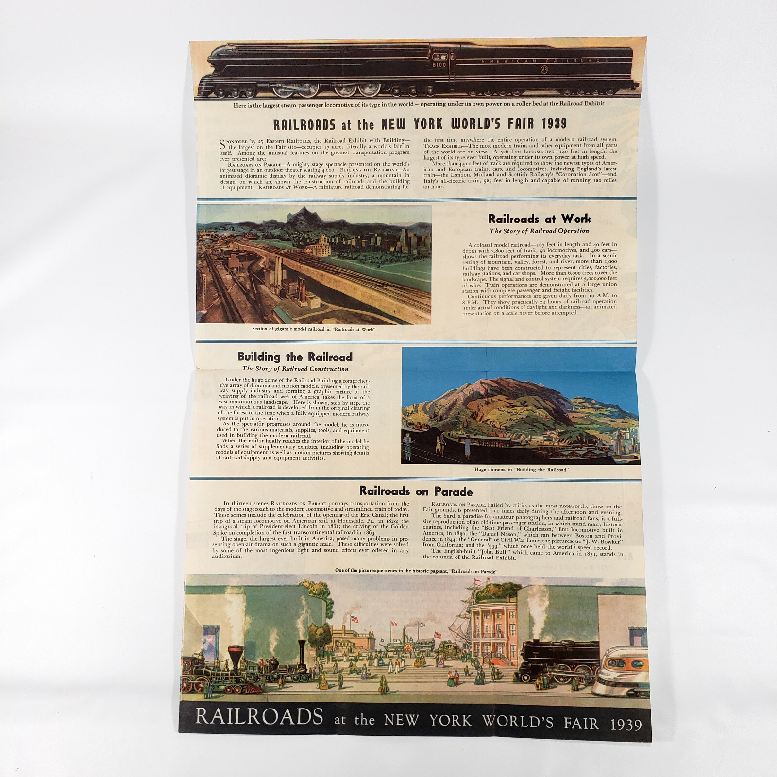 1939 New York World's Fair Brochure Railroads Exhibit Trains Art Deco ...