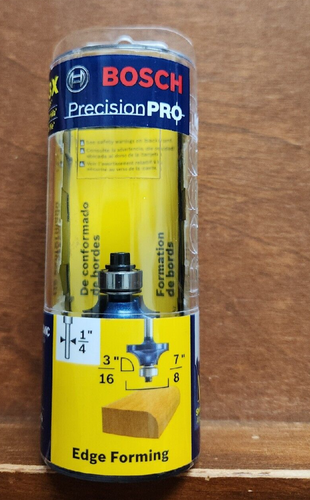 Bosch Precision Pro Edge Carbide Tipped Forming Roundover Router Bit 3/ ...