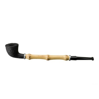 NEW TSUGE Bamboo Pipe Black ICHIRIN Feather Weight Smoking Pipe 195mm ...