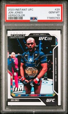 JON JONES 2023 Panini Instant UFC 1st Heavyweight Champ Card /5 PSA 10 ...