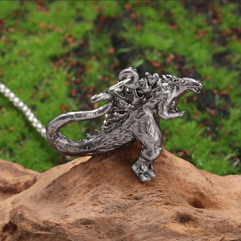 Godzilla Monster Jewelry Black Steel Sexy Dinosaur Movie Pendant ...