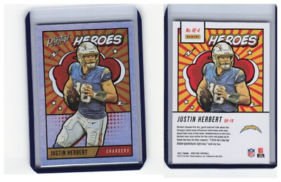 2021 Panini Prestige Football Heroes Insert #4 Justin Herbert Chargers ...