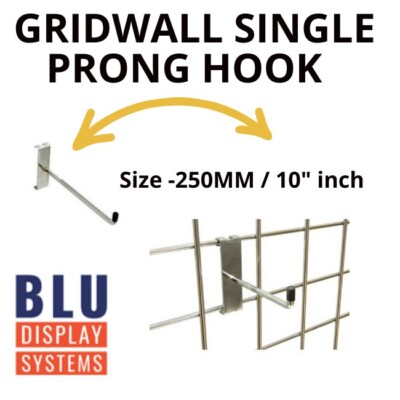 Single Prong Display Arm for Gridwall – 250mm – 10″ Boxed in 100's ...