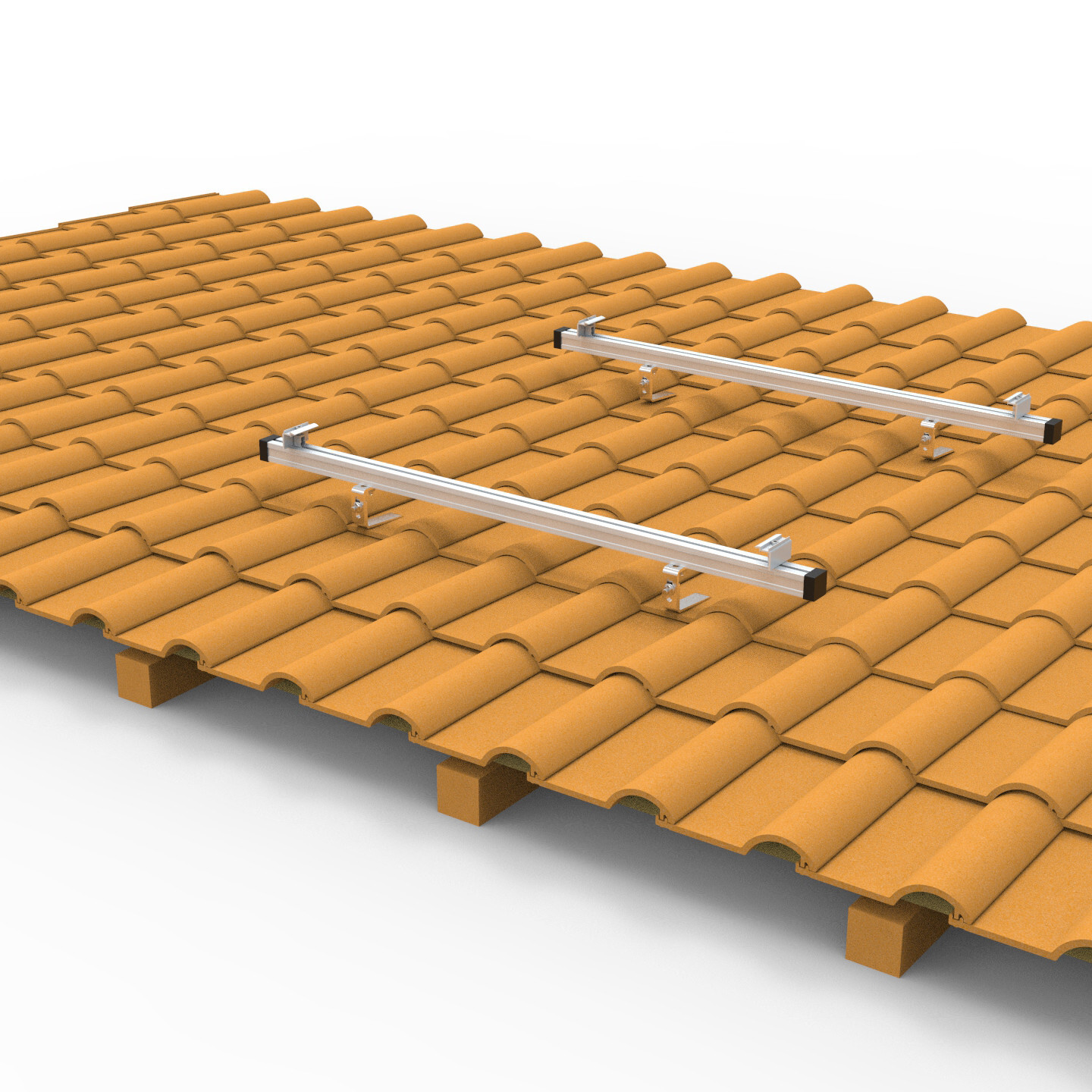 NuaSol Photovoltaik Solarpanel Halterung 1er Montage Set Ziegeldach ...