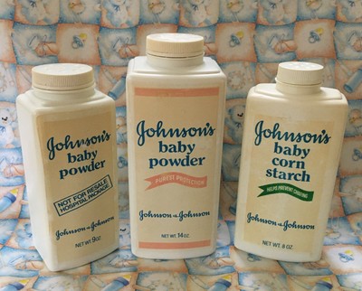 (3) Vintage Johnson's Baby Powder & Corn Starch Containers • partial ...