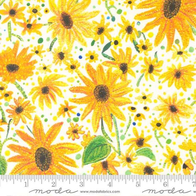 Moda Enchanted Dreamscapes Sunflower 51261 11 Quilt Fabric By The Yard ...