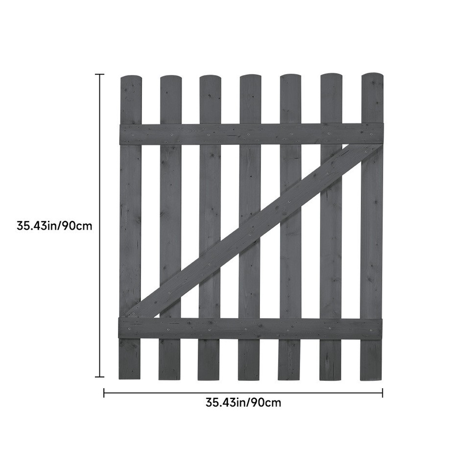 3ft x 3/4/5/6ft Pine Wood Picket Garden Gate Pedestrian Gate Pressure ...